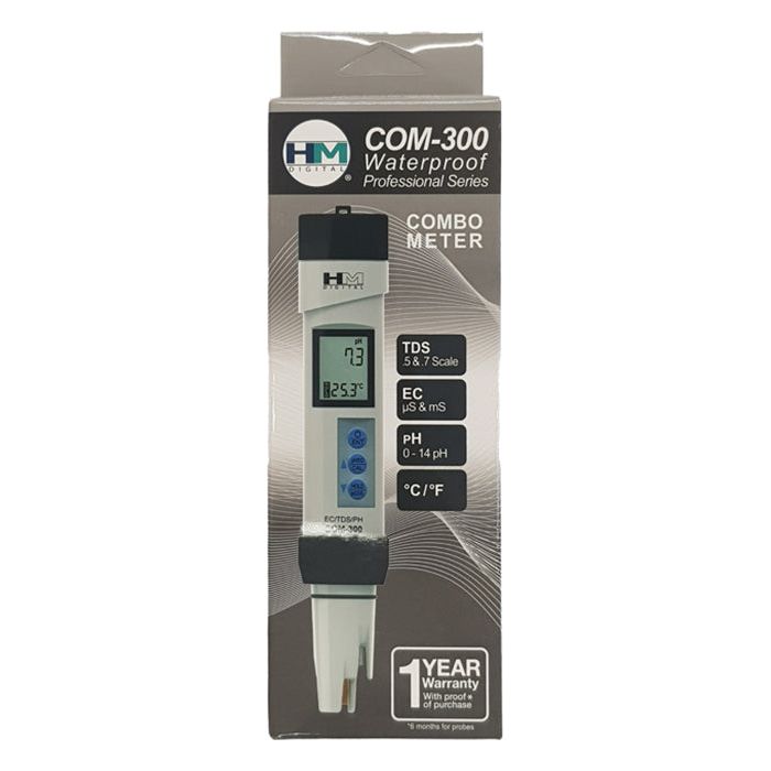 HM Digital Pro COM-300 pH TDS EC Temp Meter